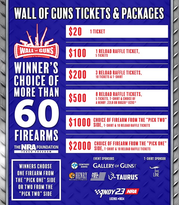 The NRA Foundation's Wall Of Guns | Friends of NRA